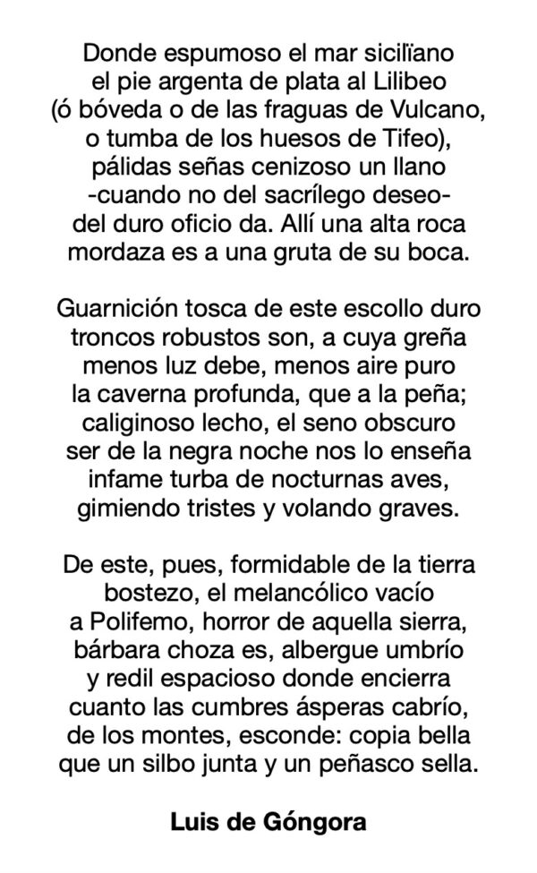 Comentario de Texto: 'Fábula de Polifemo y Galatea' y el Arte del ...